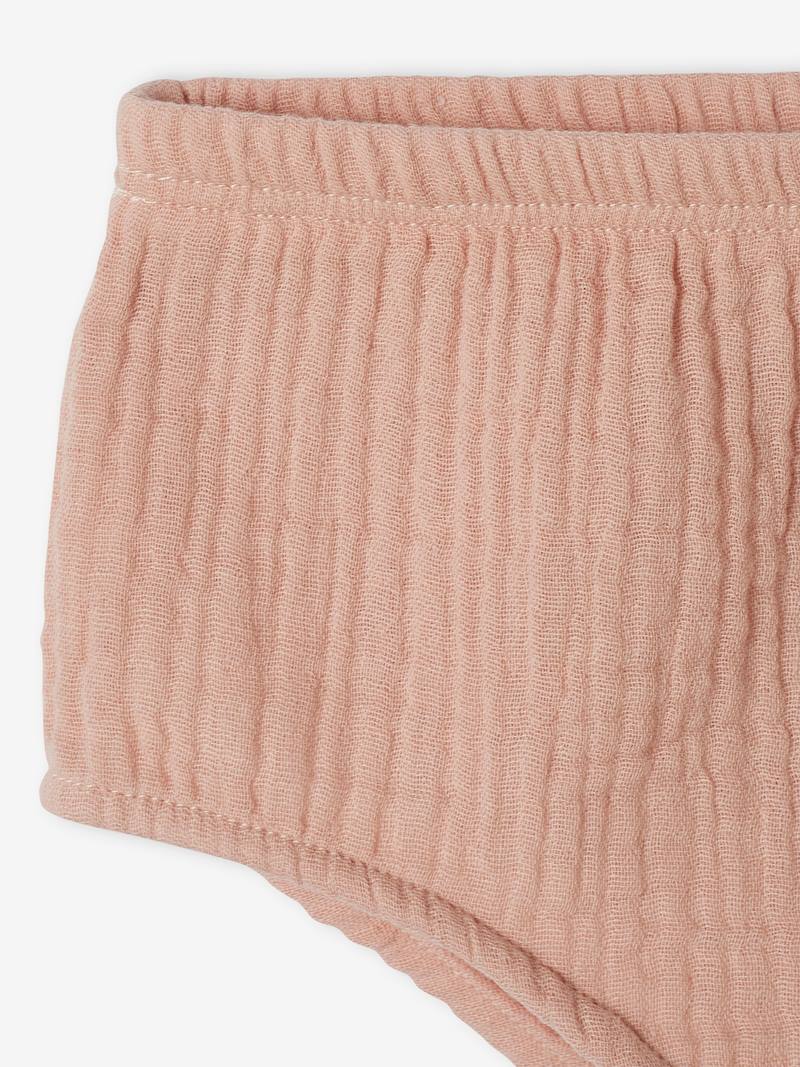 Cache couche bébé en gaze de coton écru - Vertbaudet